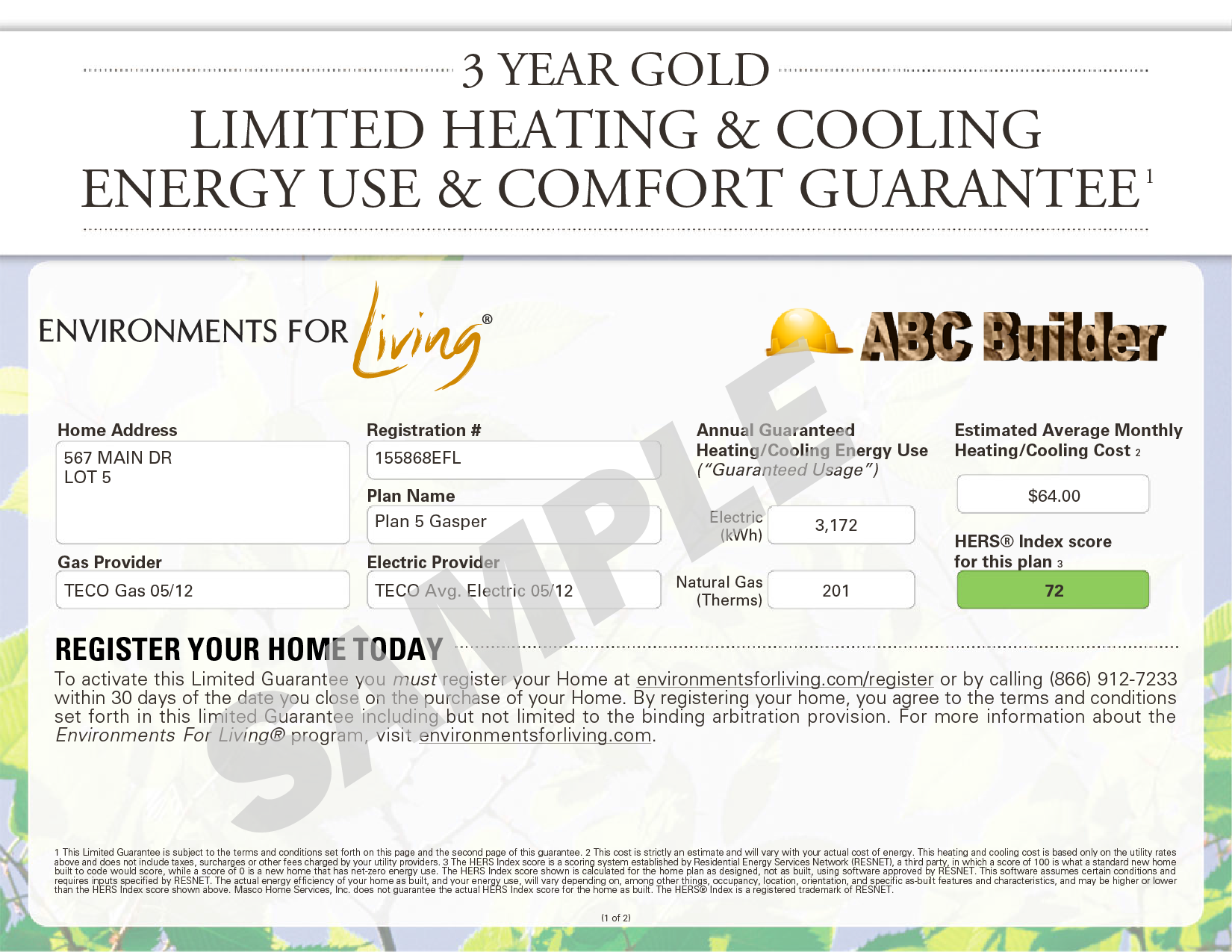 Environments For Living - Guaranteed Performance